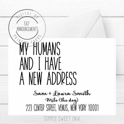 Funny My Humans and I Moving Card Dog New Home Card Pet - Etsy