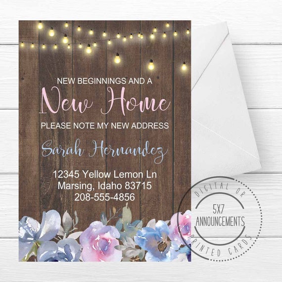 New Home Announcements Wording