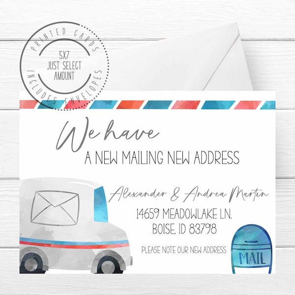We Have Moved Postcards With Moving Truck - Etsy