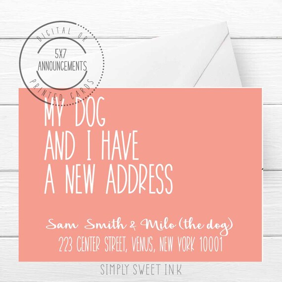 Cute My Dogs and I Moving Card Funny New Home Card We Have | Etsy