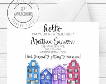Personalized Meet the Neighbors Card Welcome to the - Etsy