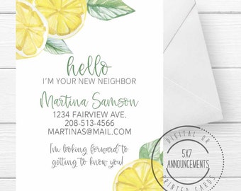 New Neighbor Hello Introduction Card New to the Neighborhood - Etsy