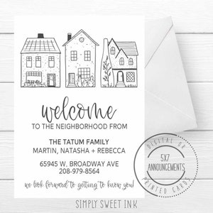 Personalized Meet the Neighbors Card, Welcome to the Neighborhood Card ...