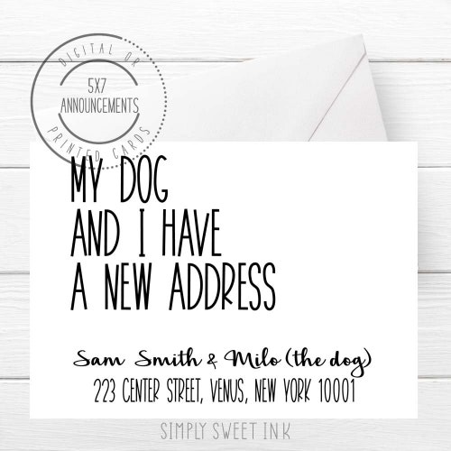 Things Change Like Our Address Card Funny New Home Moving - Etsy