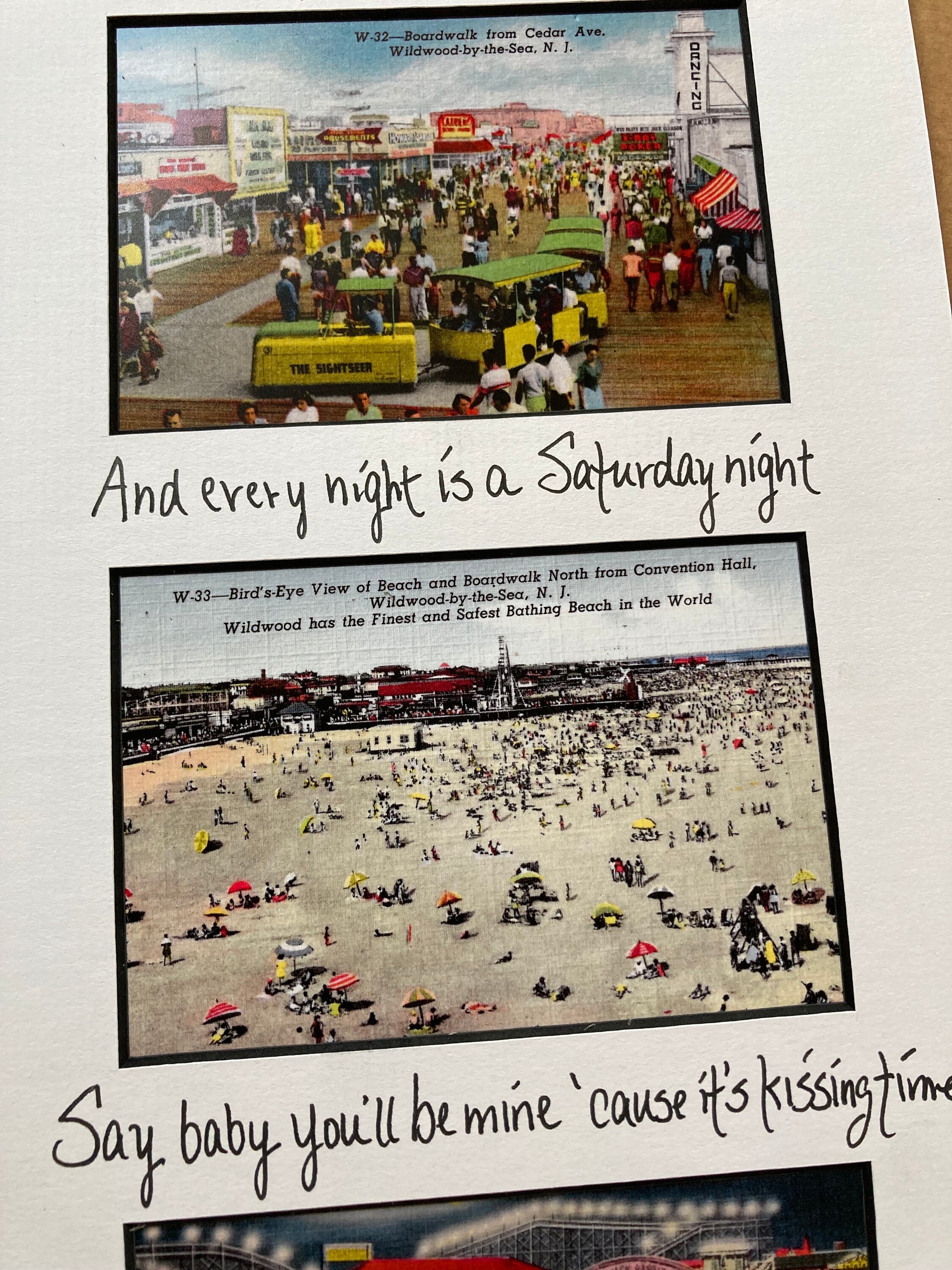 Oh Those Wildwood Days. Framed Hand Scripted Wording From the Song - Etsy