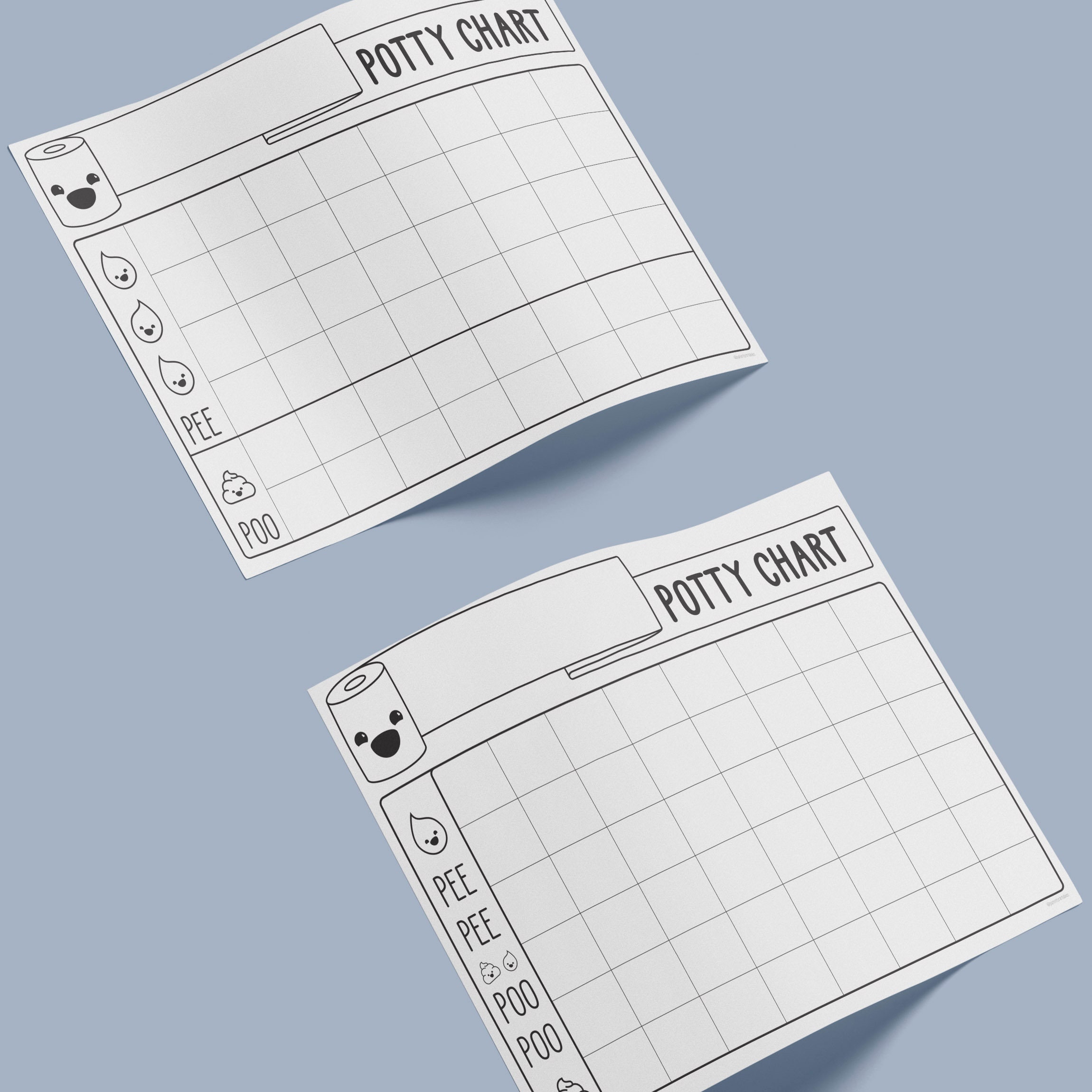 Printable Potty Chart, Printable Potty Tracker, Toilet Training Chart ...