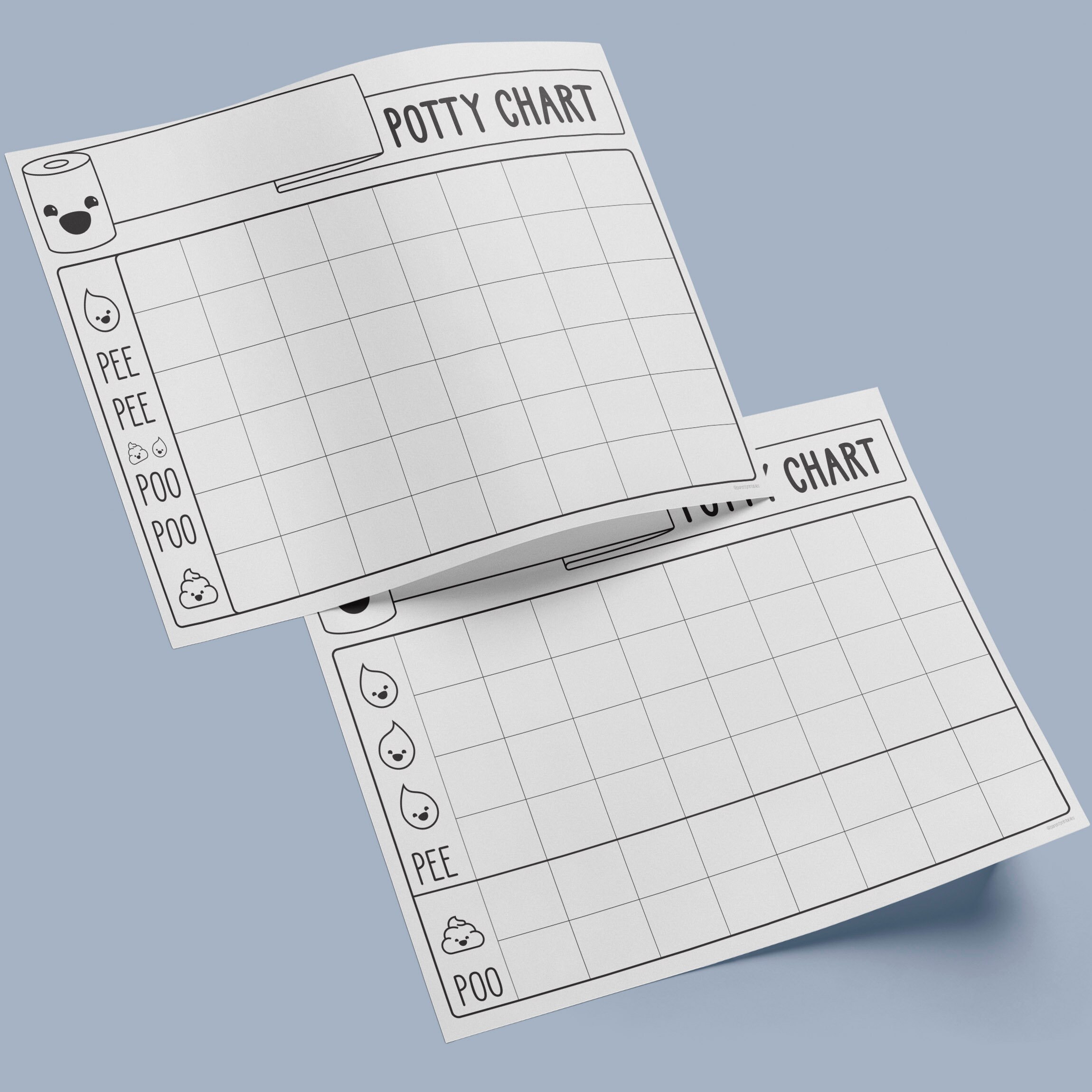 Printable Potty Chart, Printable Potty Tracker, Toilet Training Chart ...
