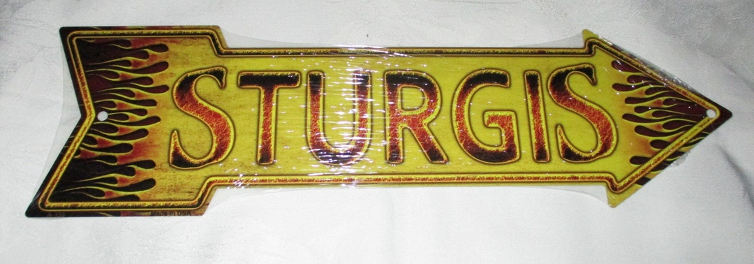 Unique STURGIS Metal ARROW SIGN Motorcycle Rally Held Every Year in ...