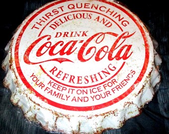 COCA-COLA 3-dimensional Metal Bottle Cap Wall Sign Decor - Etsy