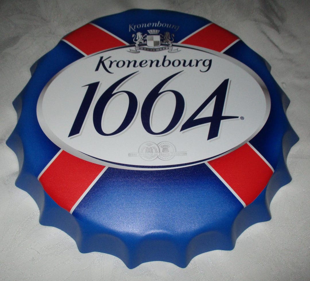KRONENBOURG 1664 BEER 3-dimensional Metal Bottle Cap Wall Sign Decor - Etsy