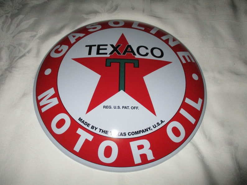 TEXACO 17 Round Metal DOME SIGN Wall Sign Decor - Etsy
