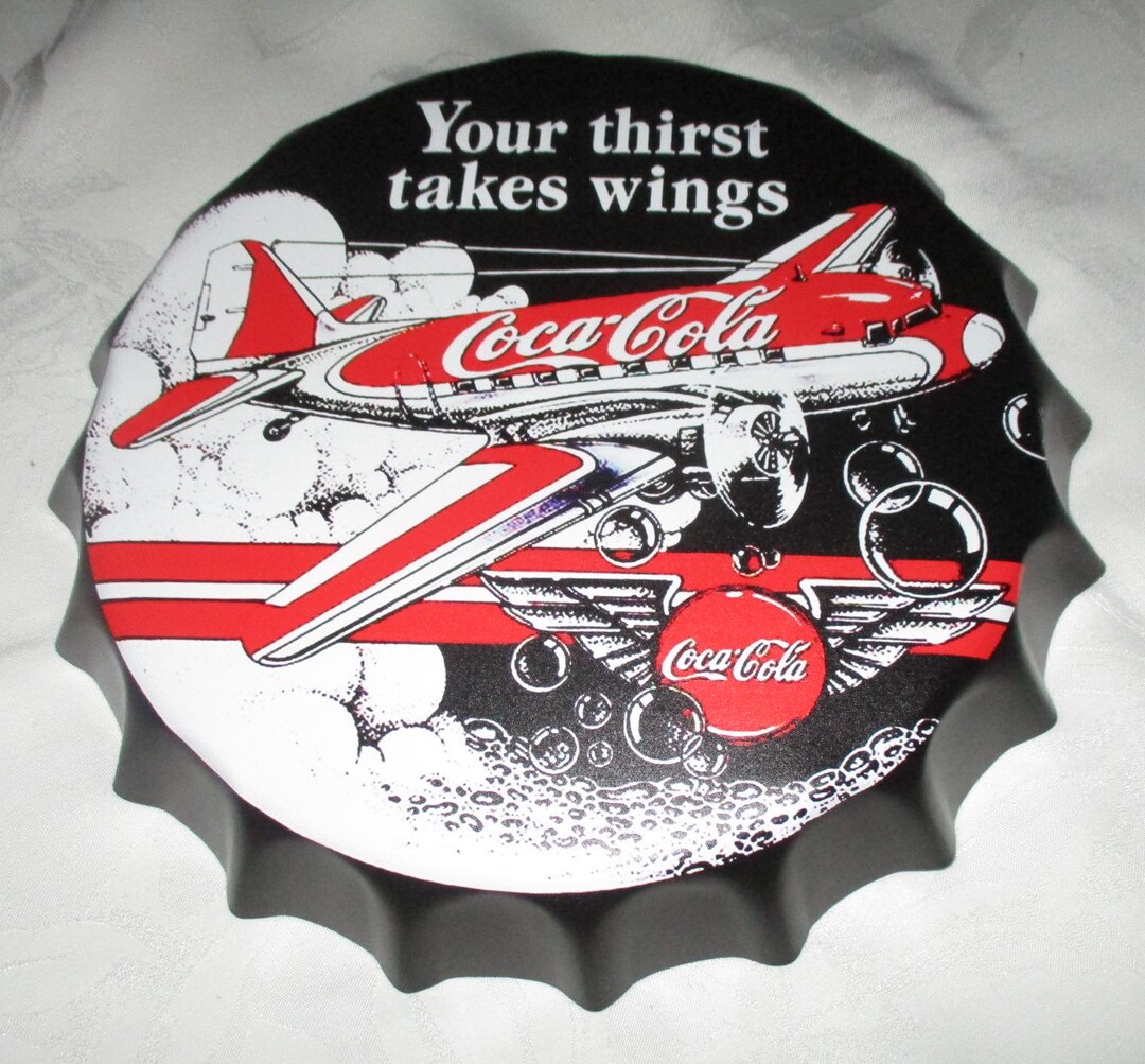Coca-cola-dimensional Metal Bottle Cap Wall Sign Decor - Etsy