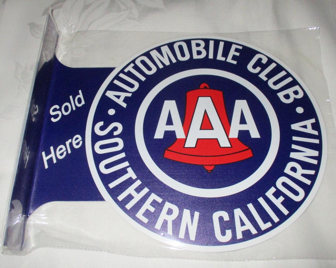 AAA (automobile Club of Southern California) Double-sided Imprint Metal ...