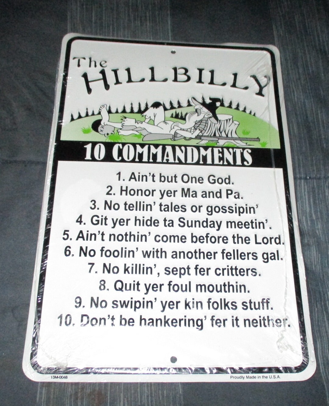 THE HILLBILLY 10 COMMANDMENTS Metal Sign - New - Etsy