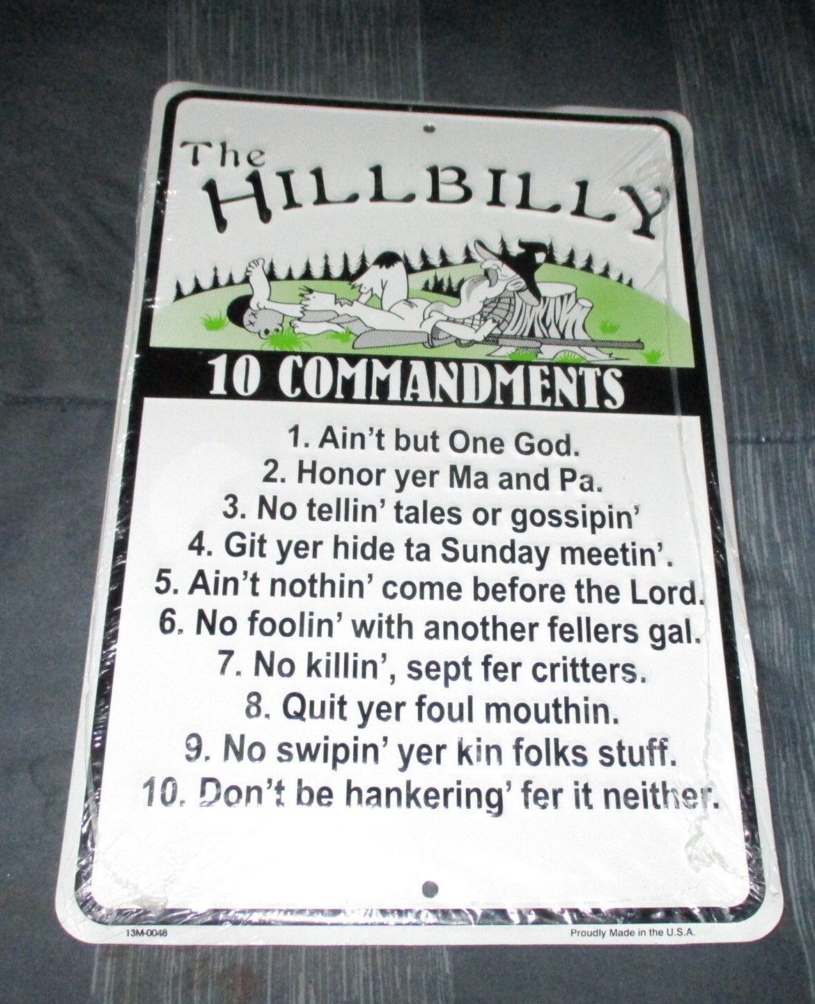 THE HILLBILLY 10 COMMANDMENTS Metal Sign - New - Etsy