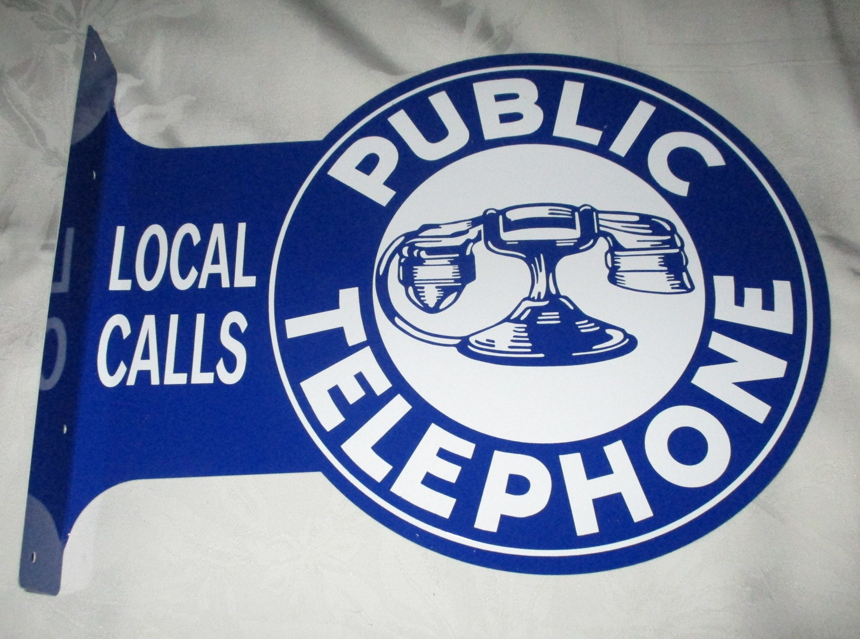 Large PUBLIC TELEPHONE Flange SIGN - Double Sided Imprint - Etsy