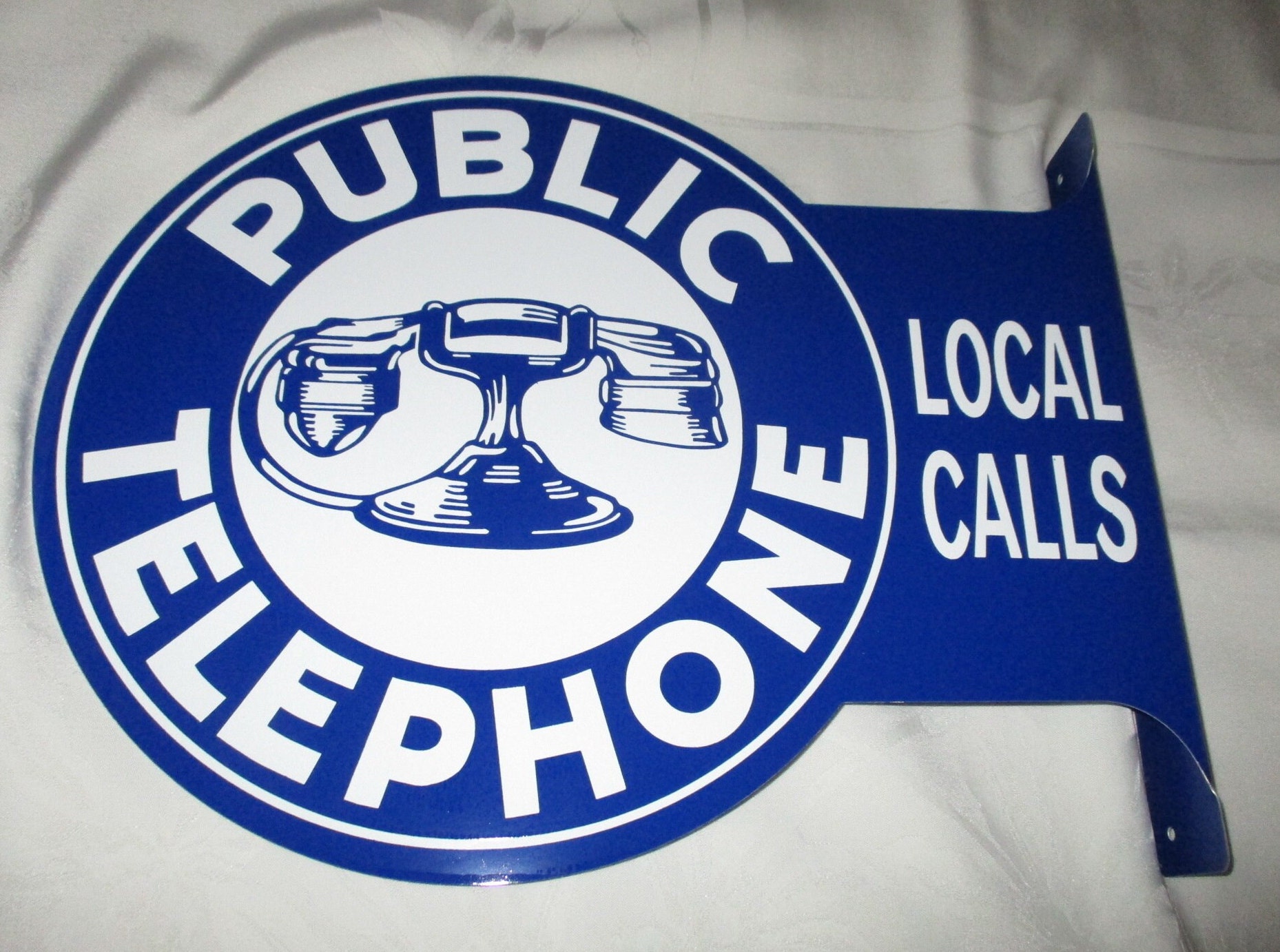 Large PUBLIC TELEPHONE Flange SIGN - Double Sided Imprint - Etsy