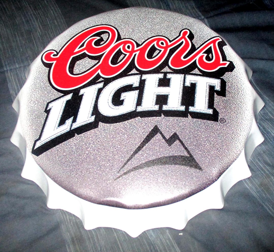 COORS LIGHT BEER 3-dimensional Metal Bottle Cap Wall Sign Decor - Etsy