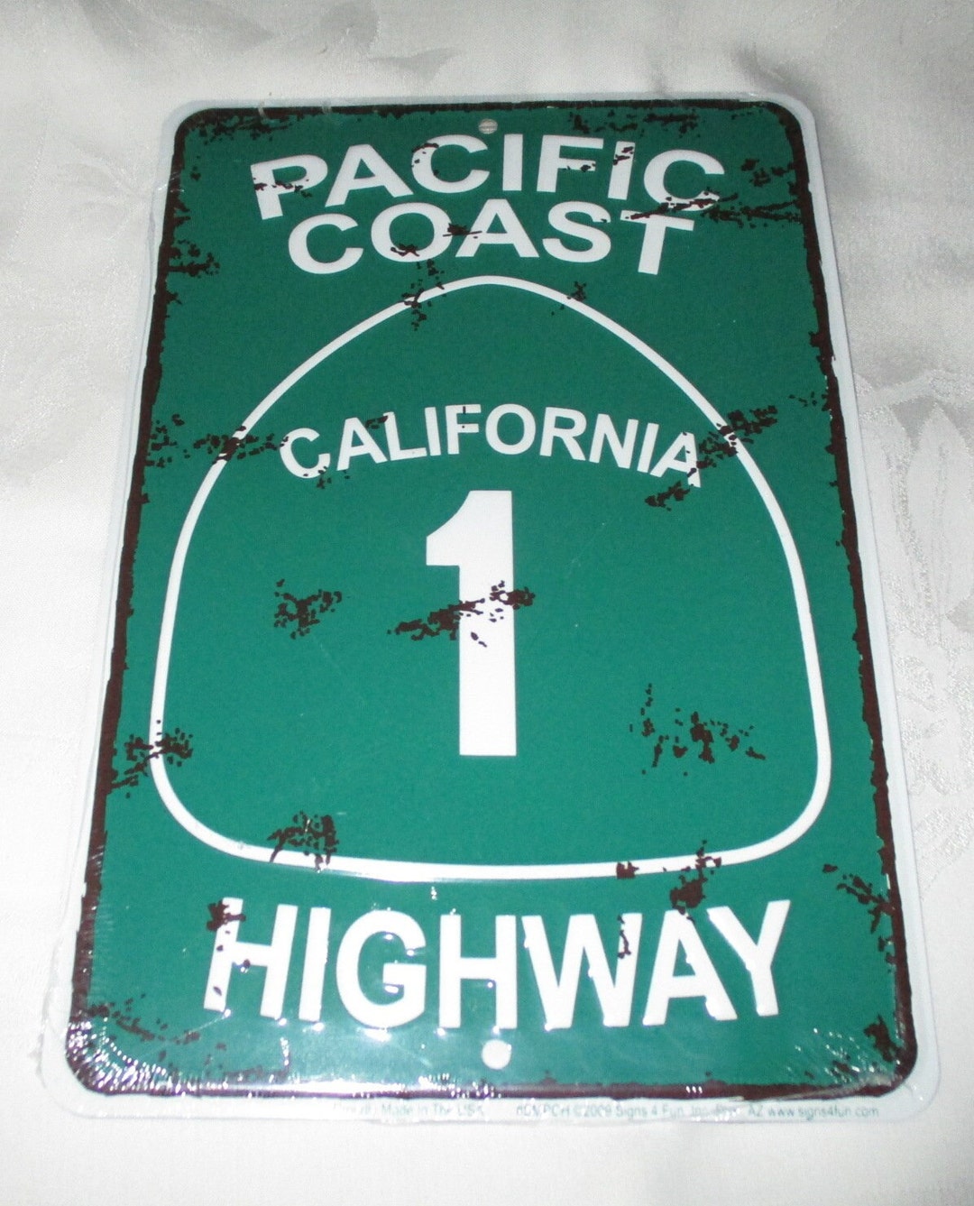Pch PACIFIC COAST HIGHWAY 'mud-spattered Look' Metal Sign #6 - New - Etsy