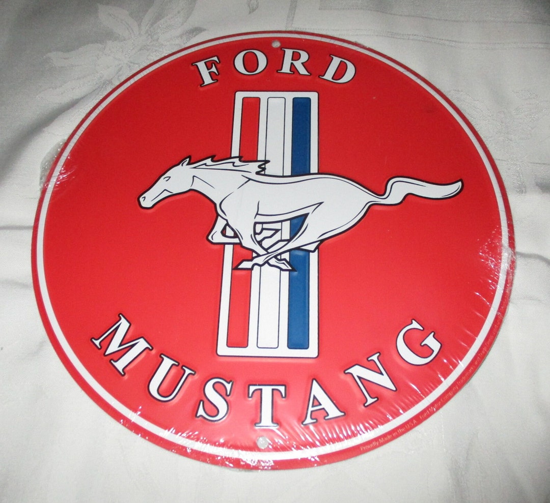 FORD MUSTANG Round Metal Sign 12" Diameter - NEW - Etsy