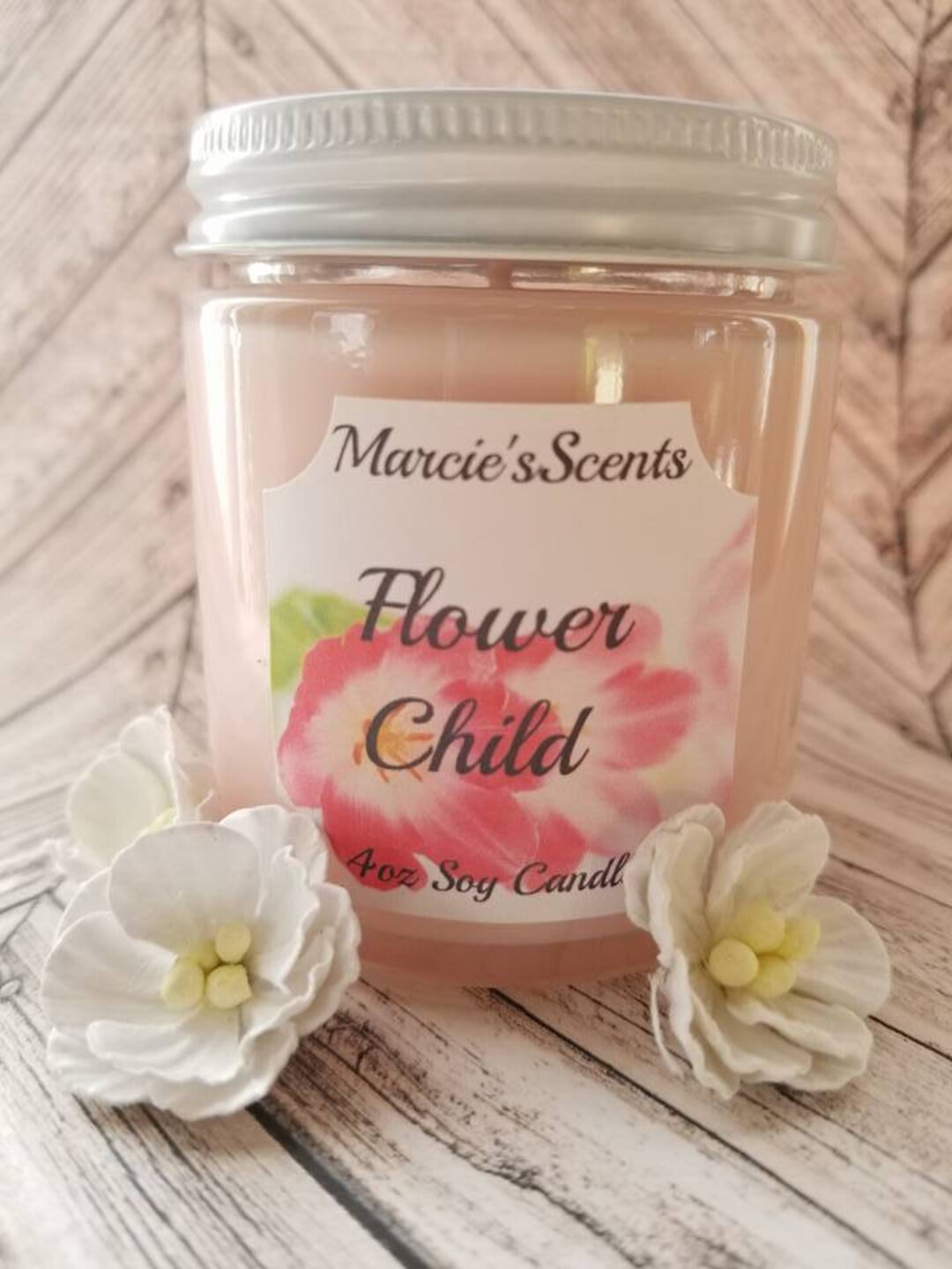 Flower Child, 100% Soy Candle, Double Scented, Flower Child, 4oz ...