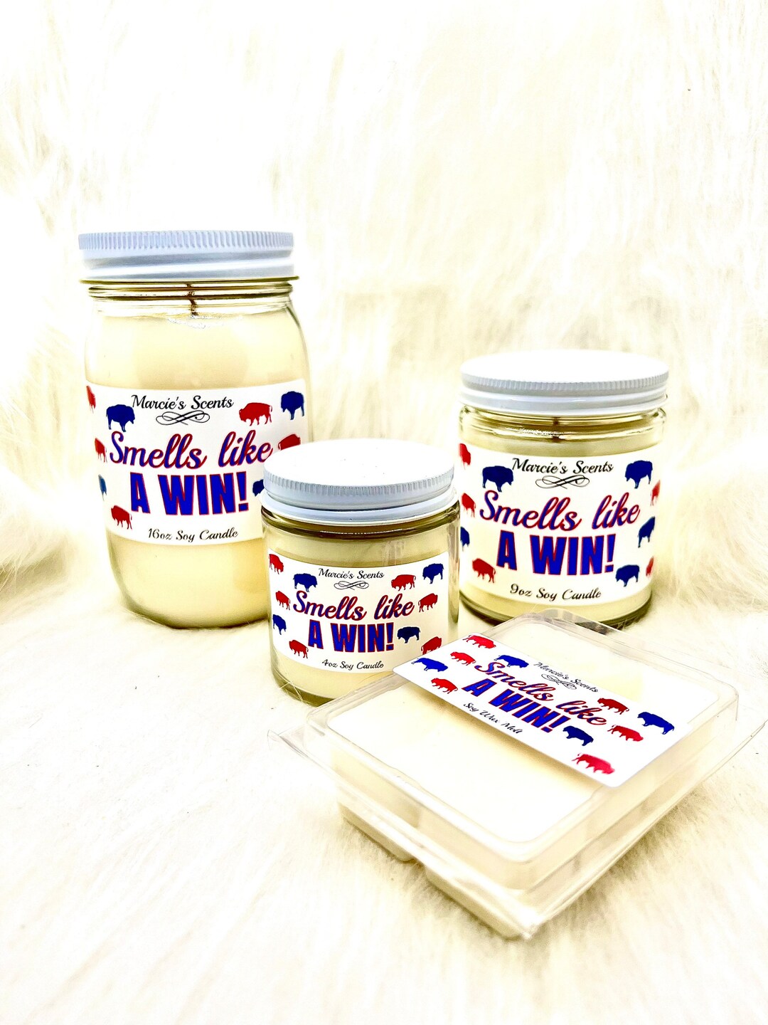 Smells Like A WIN! Candle Soy Coconut Wax, Buffalo Bills - Etsy