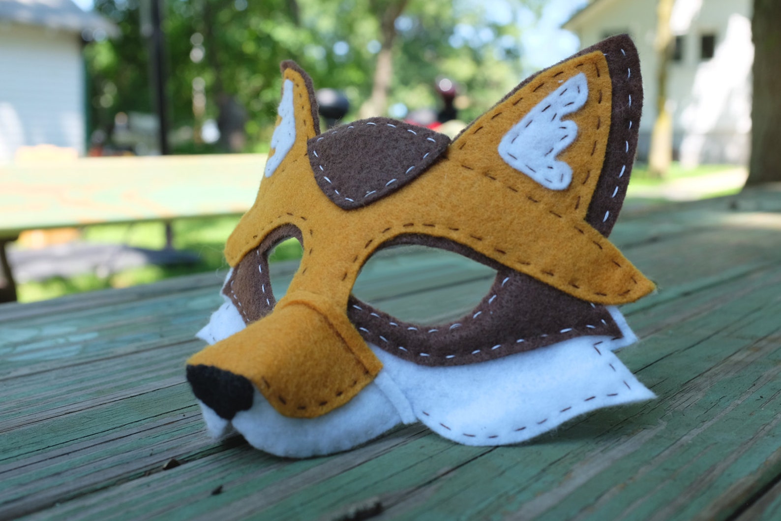 Handstitched Felt Mask, the Fox Mask - Etsy