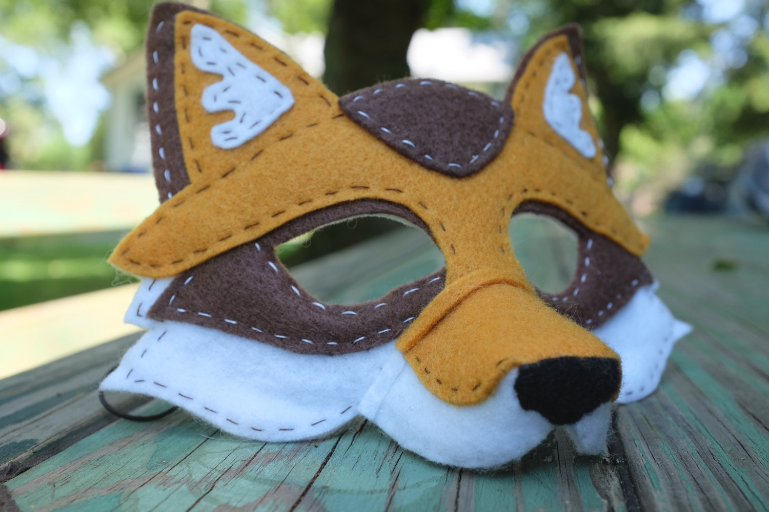 Handstitched Felt Mask, the Fox Mask - Etsy