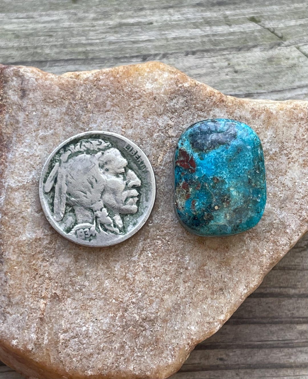 Ithaca Peak/ Blue Basin Turquoise Cabochon: Black Matrix & Pyrite ...