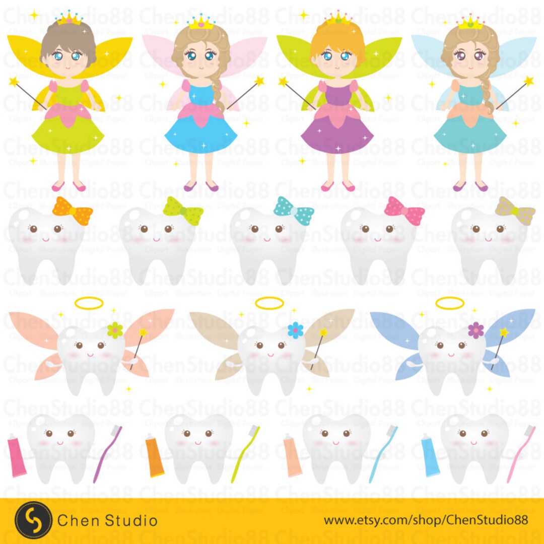 Tooth Fairy Vector Digital Clipart Instant Download EPS - Etsy