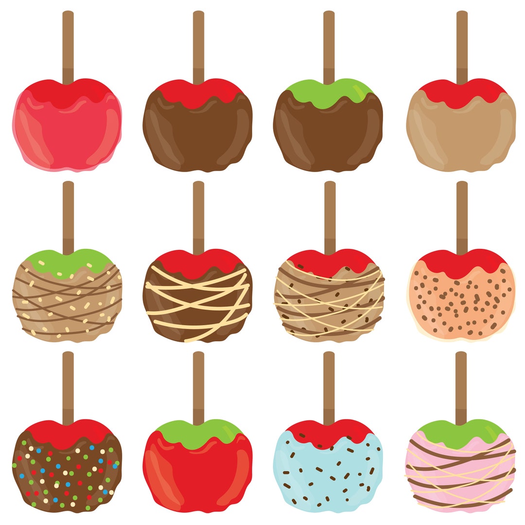 Candy Apple Clipart, Digital Clipart Instant Download PNG Files ...