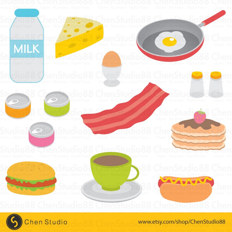 Dairy Food Vector Digital Clipart Instant Download EPS - Etsy