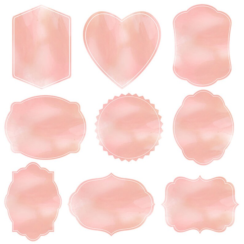 Watercolor Frames Clipart, Digital Clipart Instant Download PNG Files ...