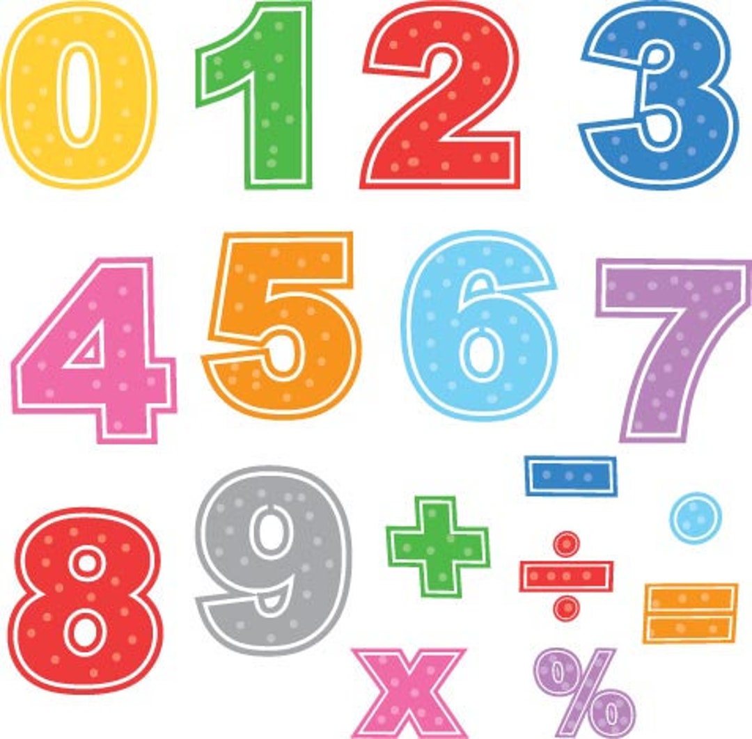 Number Math Clipart Digital Clipart Instant Download PNG - Etsy Canada