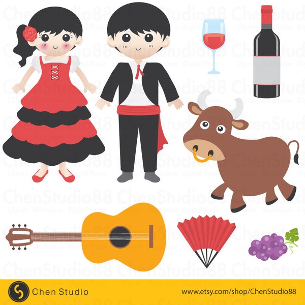 Spanish Clipart - Etsy