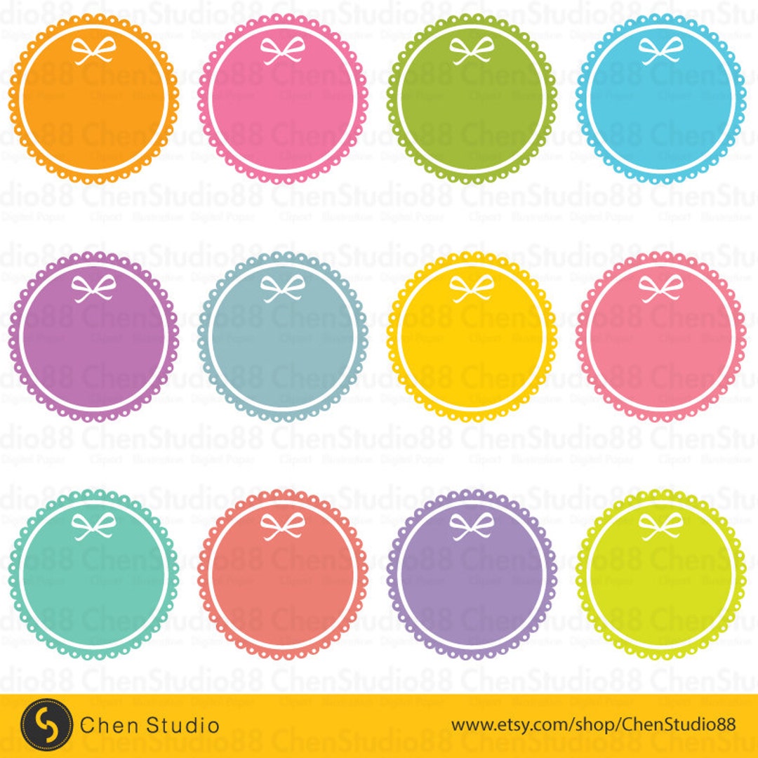 Scalloped Frames Vector Digital Clipart Instant Download EPS, Pdf and ...