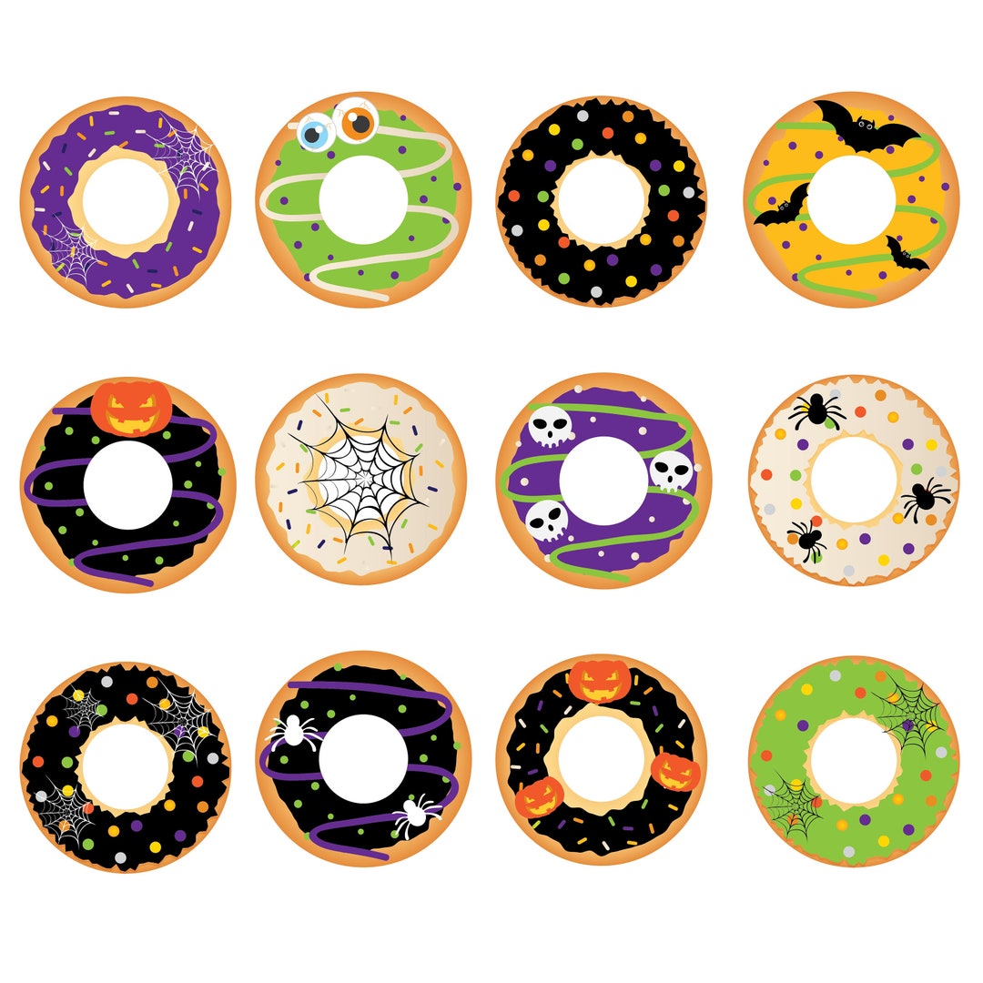 Halloween Donut Clipart Digital Clipart Instant Download - Etsy UK