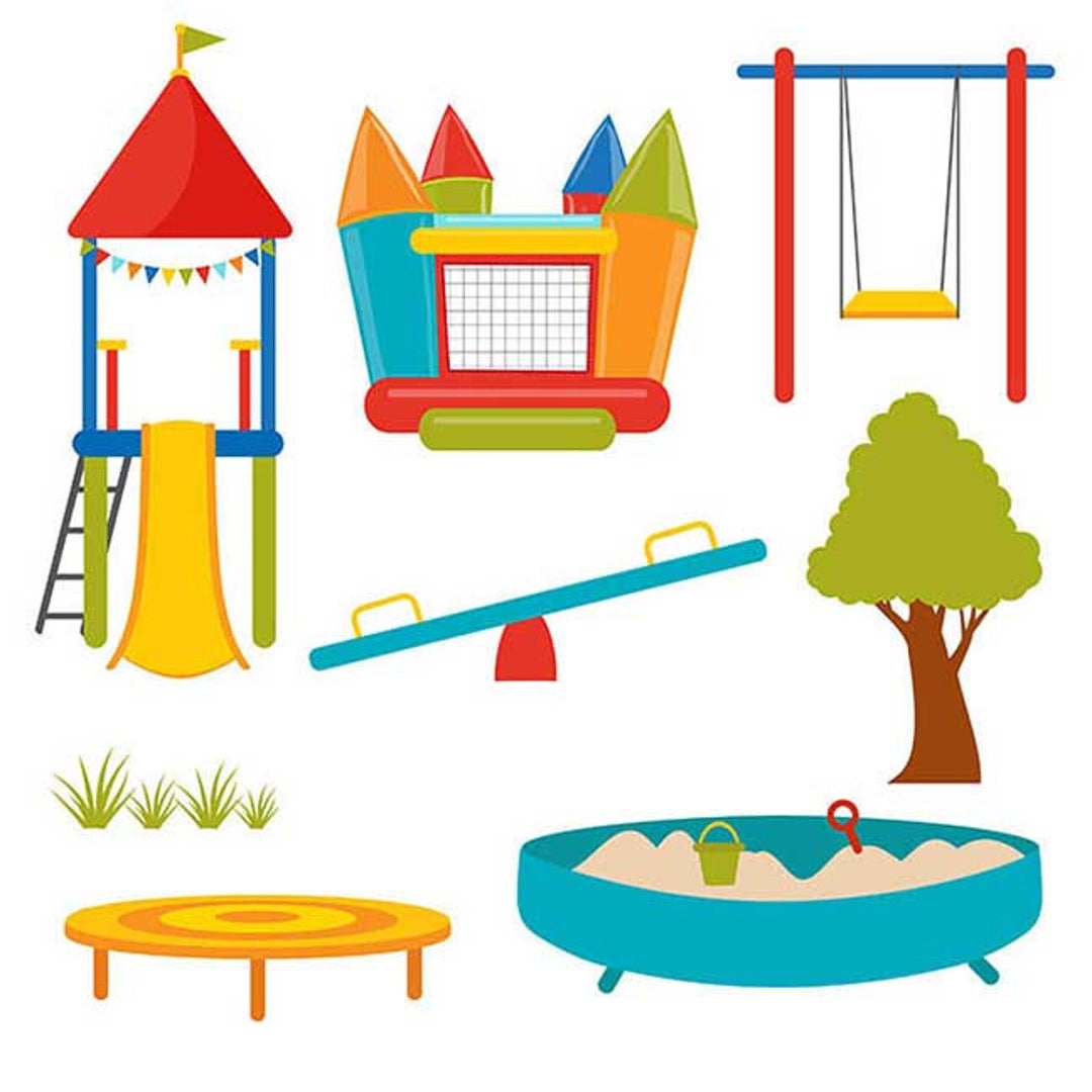 Cute Playground Vector, Digital Clipart Instant Download EPS, PNG Files ...