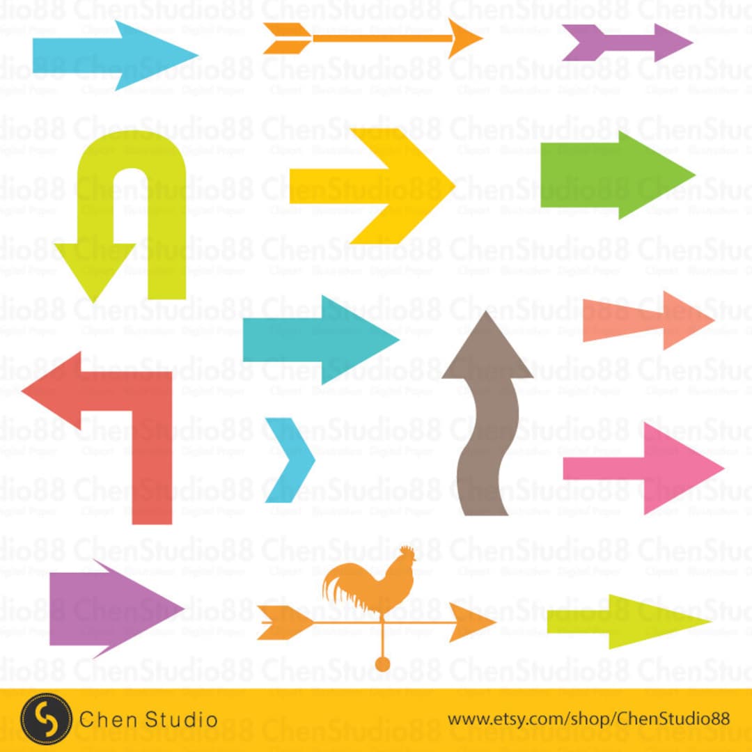 Arrow Vector Digital Clipart Instant Download EPS, Pdf and PNG Files ...