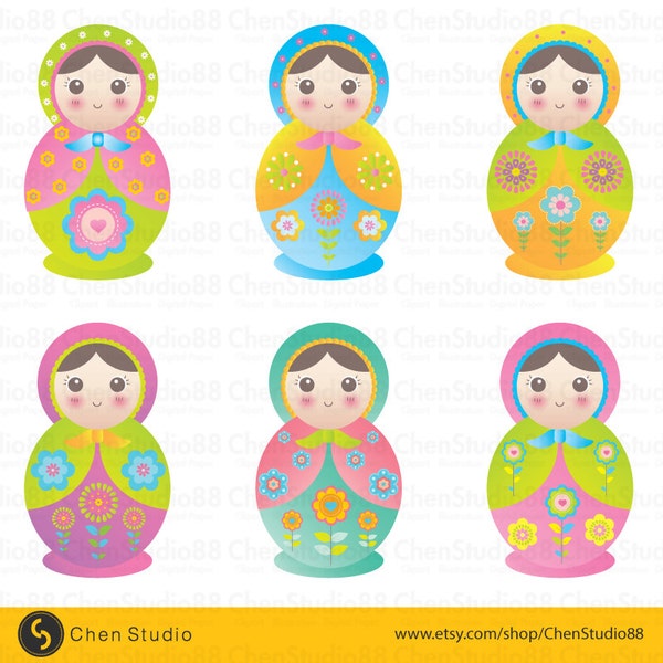 Matryoshka Clipart - Etsy