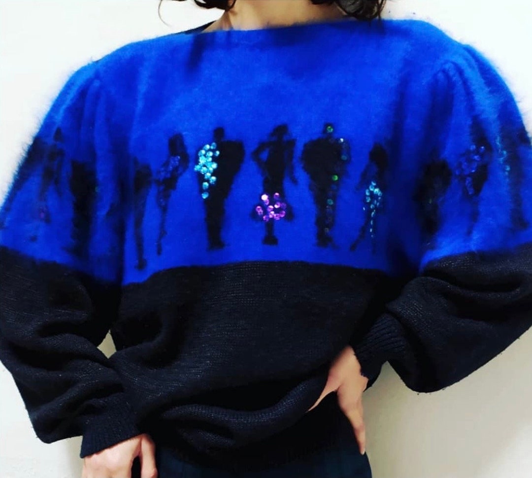 Vintage Angora Wool and Synthetic Jumper - Etsy