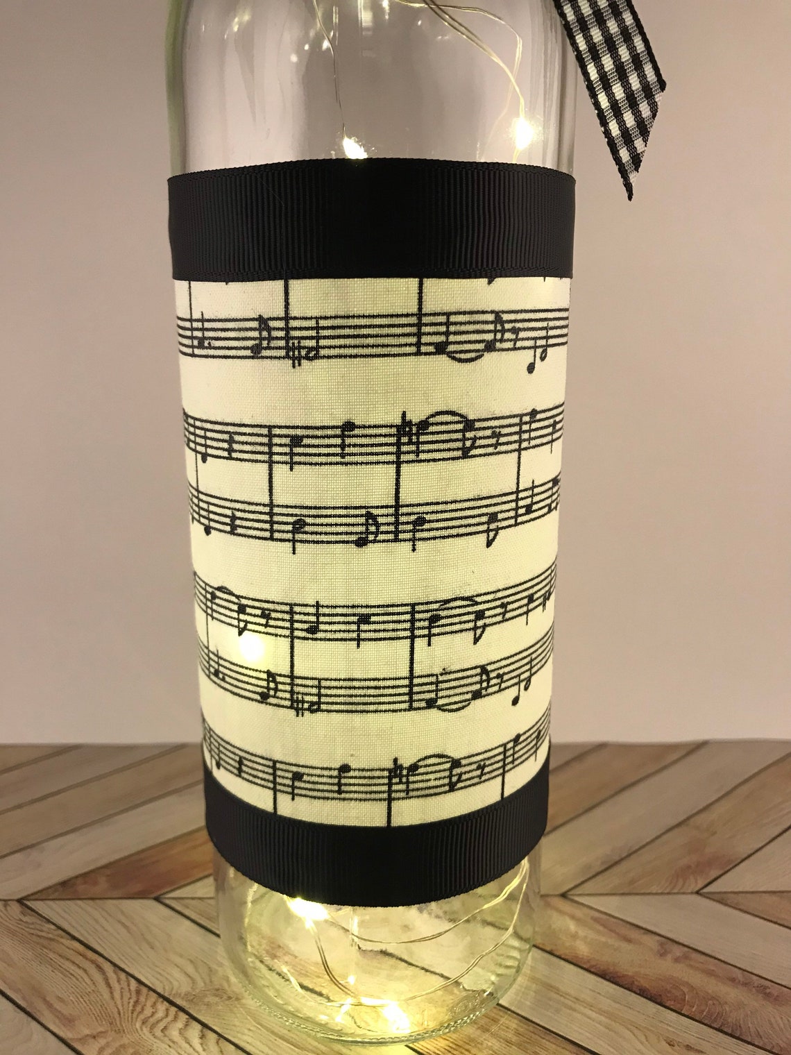Music Notes Wine Bottle Lamp - Etsy
