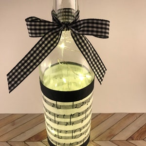 Music Notes Wine Bottle Lamp - Etsy
