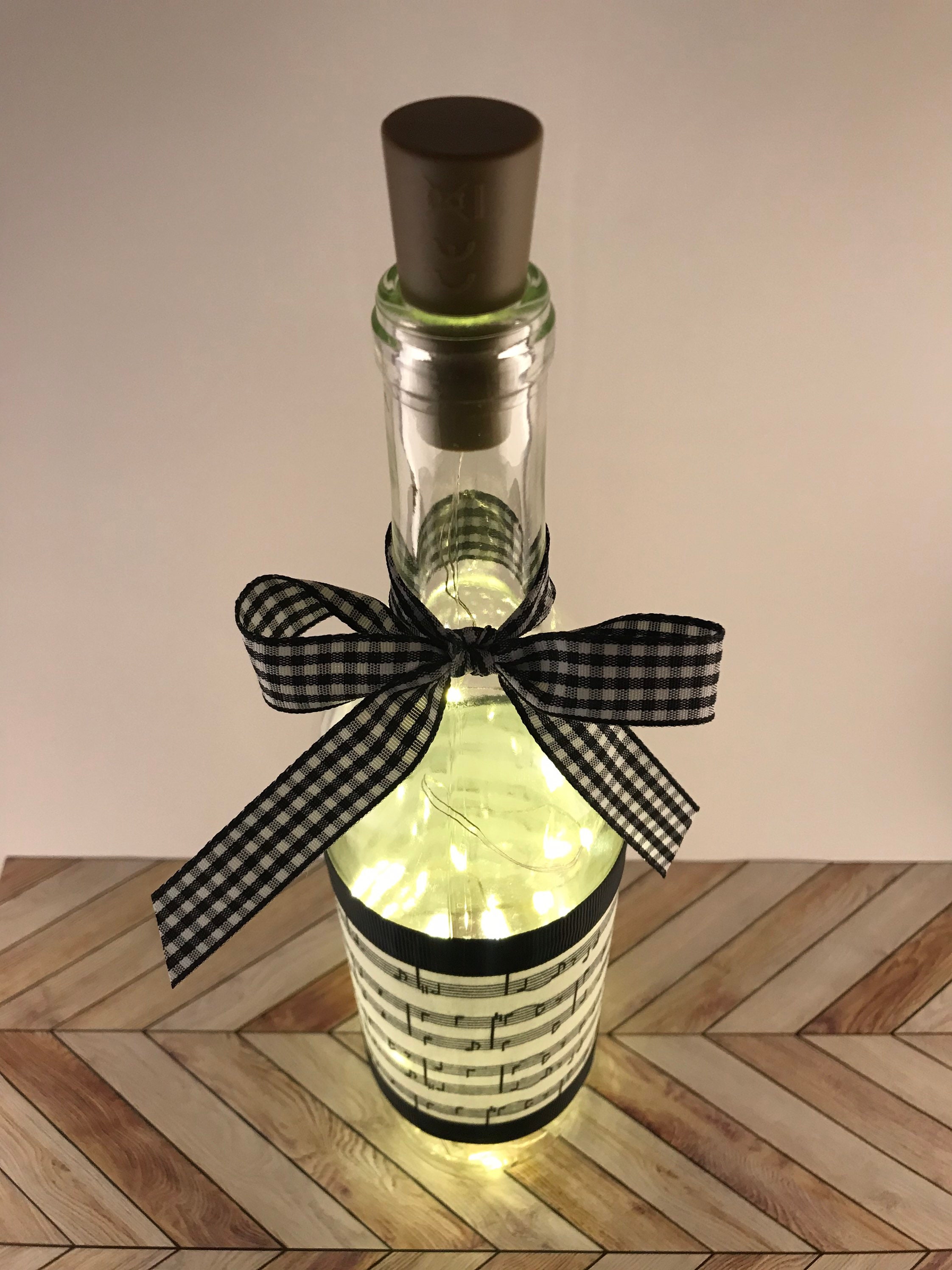 Music Notes Wine Bottle Lamp - Etsy