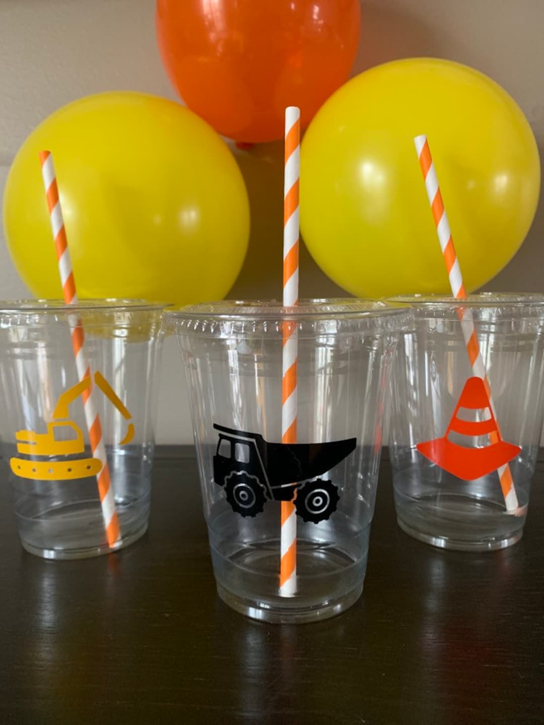 Construction Crew Party Cups/ Bulldozer Birthday Theme/ Under ...
