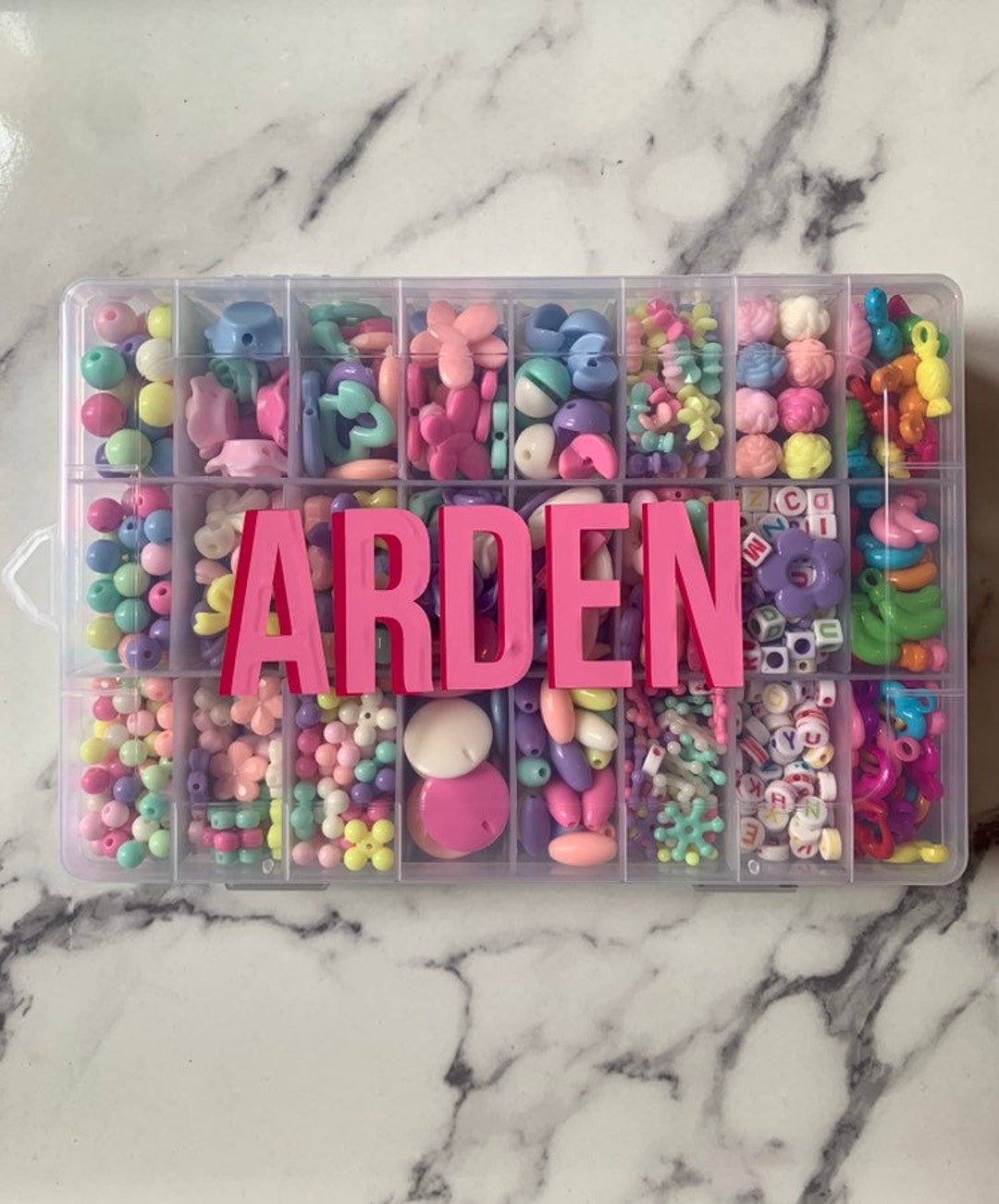 Monogrammed Bead Kit/personalized Bead Kit/ Craft Kit/ Craft Gift ...