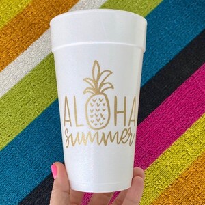 Pineapple Cups/backyard Party/pool Party/ Memorial Day/aloha Summer ...