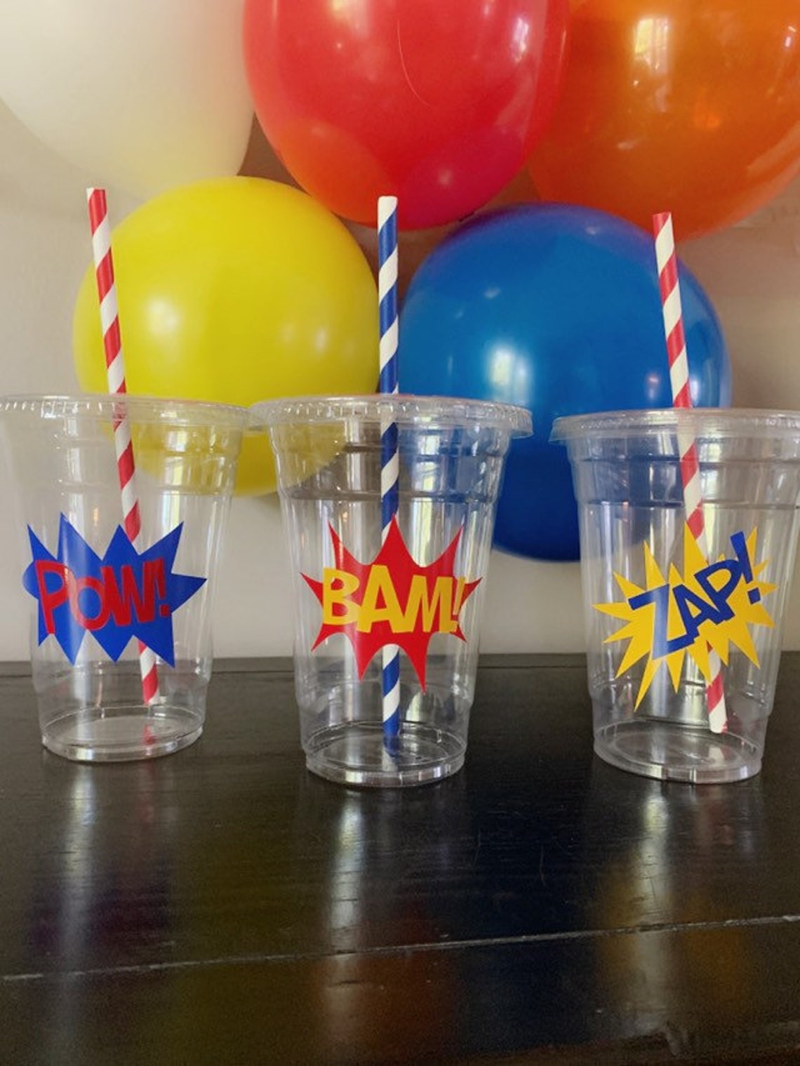 Superhero Party Cups/ Super Hero Birthday Theme/ Superheroes Party ...