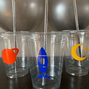Space Party Cups/ Outer Space Birthday Theme/ Rocket Party Supplies ...