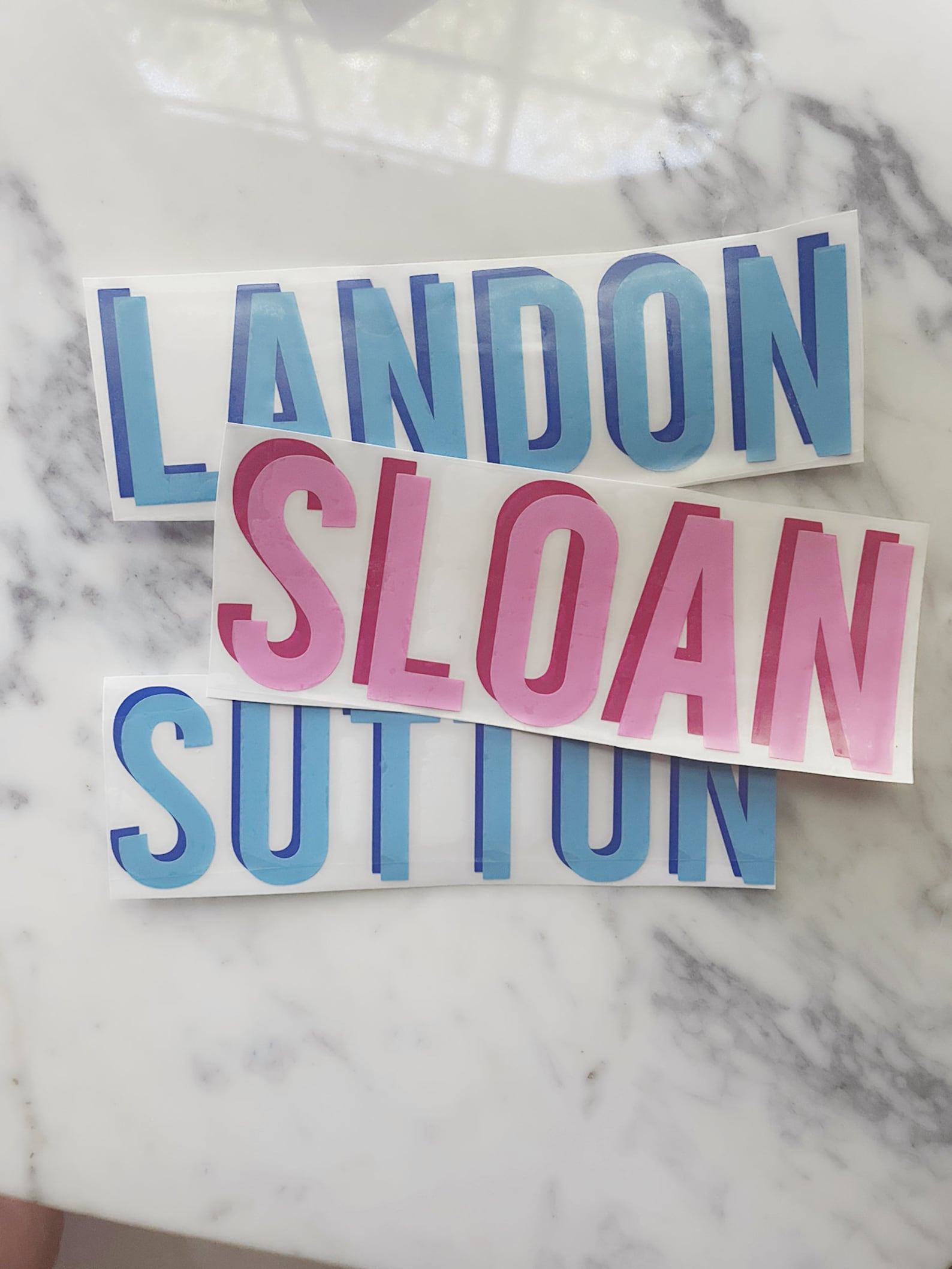 Shadow Block Font Monogram/ Monogram Sticker / Mongram Decal/ Car ...